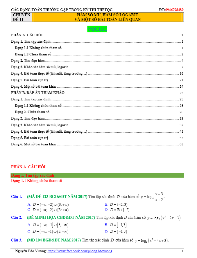 Cách giải trắc nghiệm hàm số mũ và logarit có đáp án