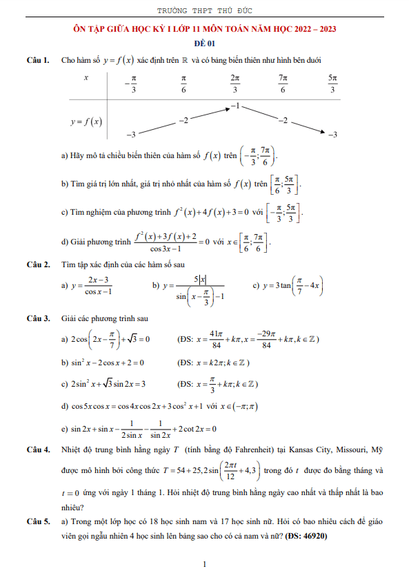 Đề Thi Giữa HK1 Toán 11 - Trang 7 trên 12 - TOANMATH.com