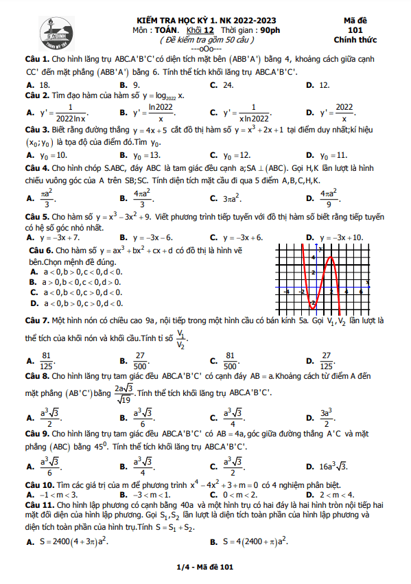 de-cuoi-ki-1-toan-12-nam-2022-2023-truong-thpt-gia-dinh-tp-hcm - TOANMATH.com
