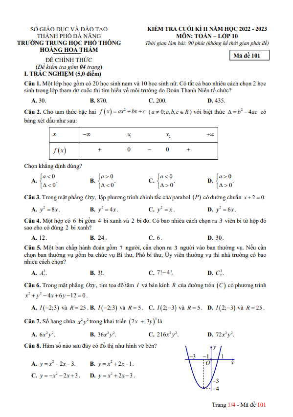 de-cuoi-ki-2-toan-10-nam-2022-2023-truong-thpt-hoang-hoa-tham-da-nang - TOANMATH.com